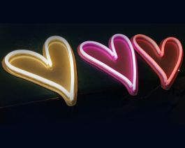 Cute Love Heart Shaped Neon Sign by CUSTOM NEON® | Choose Your Colour